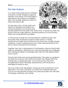 Fiction Passages with Questions Worksheets - 15 Worksheets.com