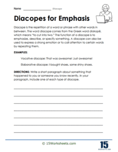 Diacope Worksheets - 15 Worksheets.com