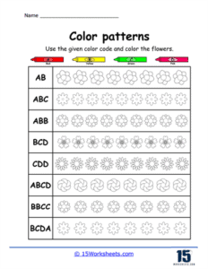 Color Patterns Worksheets - 15 Worksheets.com