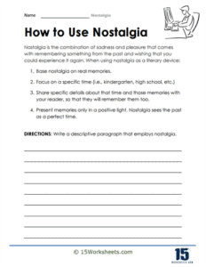 Nostalgia Worksheets - 15 Worksheets.com