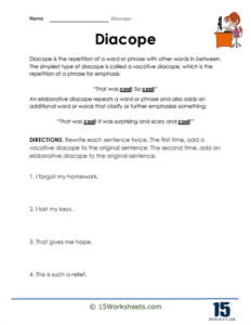 Diacope Worksheets - 15 Worksheets.com