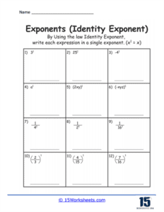 Laws of Exponents Worksheets - 15 Worksheets.com