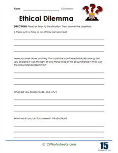Dilemma Worksheets - 15 Worksheets.com