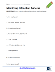 Intonation Worksheets - 15 Worksheets.com