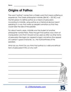 Pathos Worksheets - 15 Worksheets.com