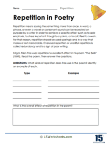Repetition Worksheets - 15 Worksheets.com