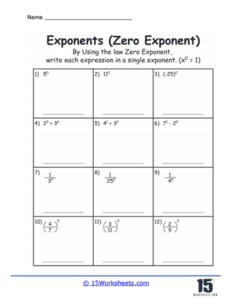 Laws of Exponents Worksheets - 15 Worksheets.com