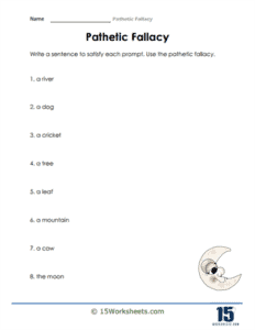 Pathetic Fallacy Worksheets - 15 Worksheets.com