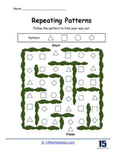 Patterns Worksheets - Math Skills - 15 Worksheets.com