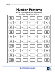 Number Patterns Worksheets - 15 Worksheets.com