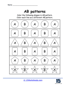 AB Patterns Worksheets | Predicting & Sequencing - 15 Worksheets.com