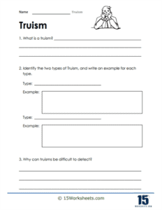Truism Worksheets - 15 Worksheets.com