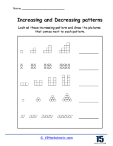 Increasing and Decreasing Patterns Worksheets - 15 Worksheets.com