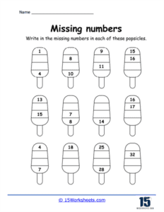 Missing Number Patterns Worksheets - 15 Worksheets.com