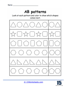 AB Patterns Worksheets | Predicting & Sequencing - 15 Worksheets.com