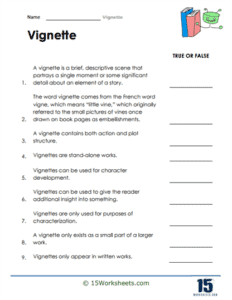 Vignette Worksheets | Storytelling Activities - 15 Worksheets.com