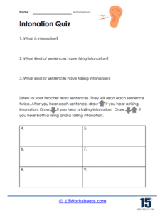 Intonation Worksheets - 15 Worksheets.com