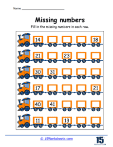 Missing Number Patterns Worksheets - 15 Worksheets.com