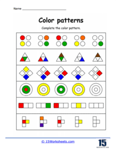 Color Patterns Worksheets - 15 Worksheets.com