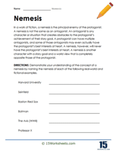 Nemesis Worksheets - 15 Worksheets.com