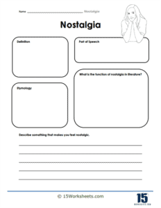 Nostalgia Worksheets - 15 Worksheets.com