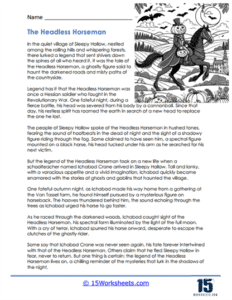 Folktales Worksheets | Cultural Narratives - 15 Worksheets.com