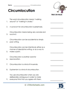 Circumlocution Worksheets - 15 Worksheets.com
