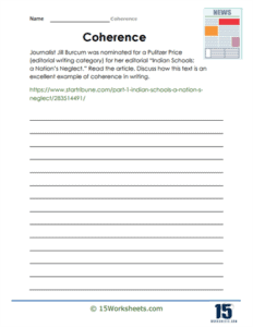 Coherence Worksheets - 15 Worksheets.com