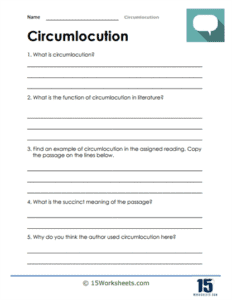 Circumlocution Worksheets - 15 Worksheets.com