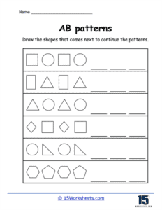 AB Patterns Worksheets | Predicting & Sequencing - 15 Worksheets.com