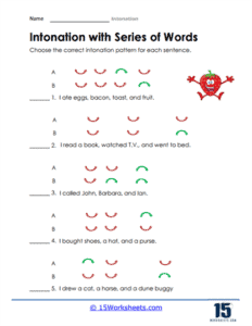 Intonation Worksheets - 15 Worksheets.com