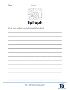 Epitaph Worksheets - 15 Worksheets.com
