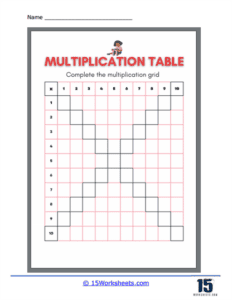 Multiplication Charts Worksheets - 15 Worksheets.com