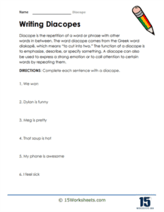 Diacope Worksheets - 15 Worksheets.com