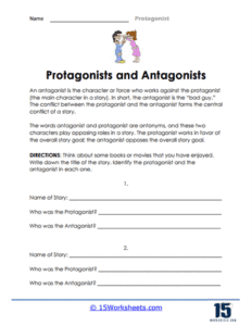 Protagonist Worksheets - 15 Worksheets.com