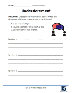 Understatement Worksheets - 15 Worksheets.com
