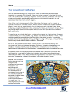 Columbian Exchange Worksheets - 15 Worksheets.com