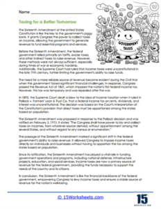 Constitutional Amendments Worksheets - 15 Worksheets.com