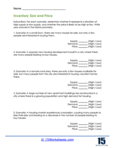 Supply and Demand Worksheets - 15 Worksheets.com