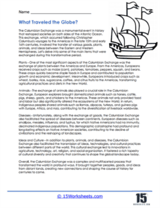 Columbian Exchange Worksheets - 15 Worksheets.com
