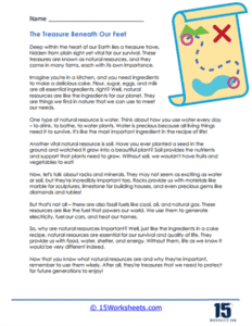 Natural Resources Worksheets | Science Skills - 15 Worksheets.com