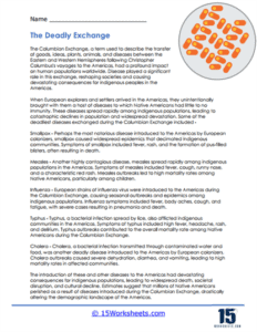 Columbian Exchange Worksheets - 15 Worksheets.com