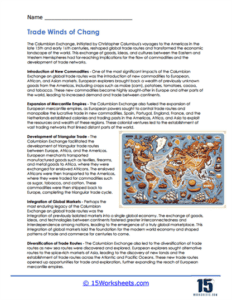 Columbian Exchange Worksheets - 15 Worksheets.com