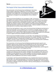 Westward Expansion Worksheets | The Frontier - 15 Worksheets.com