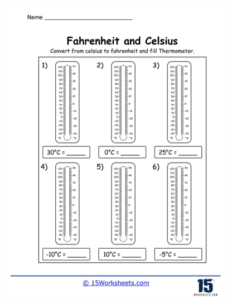 Fahrenheit & Celsius Worksheets - 15 Worksheets.com