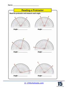 Using Protractors Worksheets - 15 Worksheets.com
