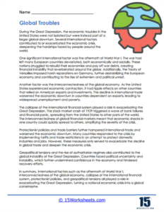 Great Depression Worksheets - 15 Worksheets.com