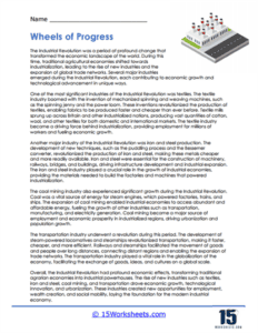 Industrial Revolution Worksheets - 15 Worksheets.com