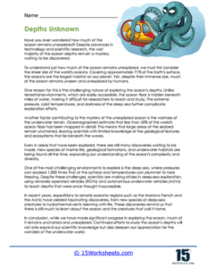 Oceans Worksheets - 15 Worksheets.com