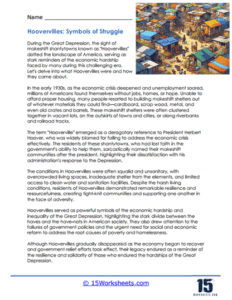 Great Depression Worksheets - 15 Worksheets.com